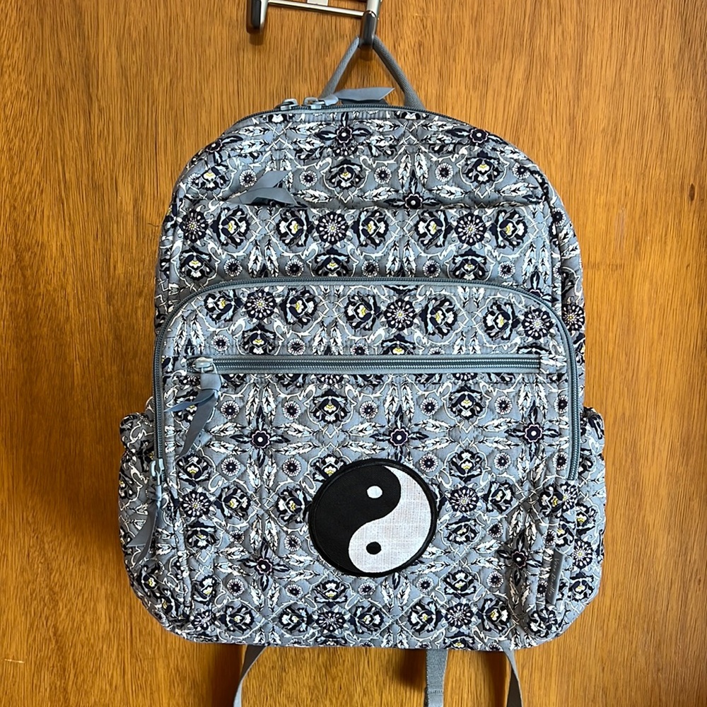 Vera Bradley Xl Campus Backpack Plaza Tile Yin Yang - Gem